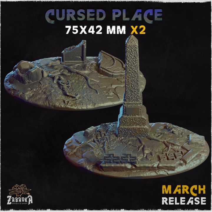 3D Printable Cursed Place - Bases & Toppers (Big Set++) by Zabavka Workshop