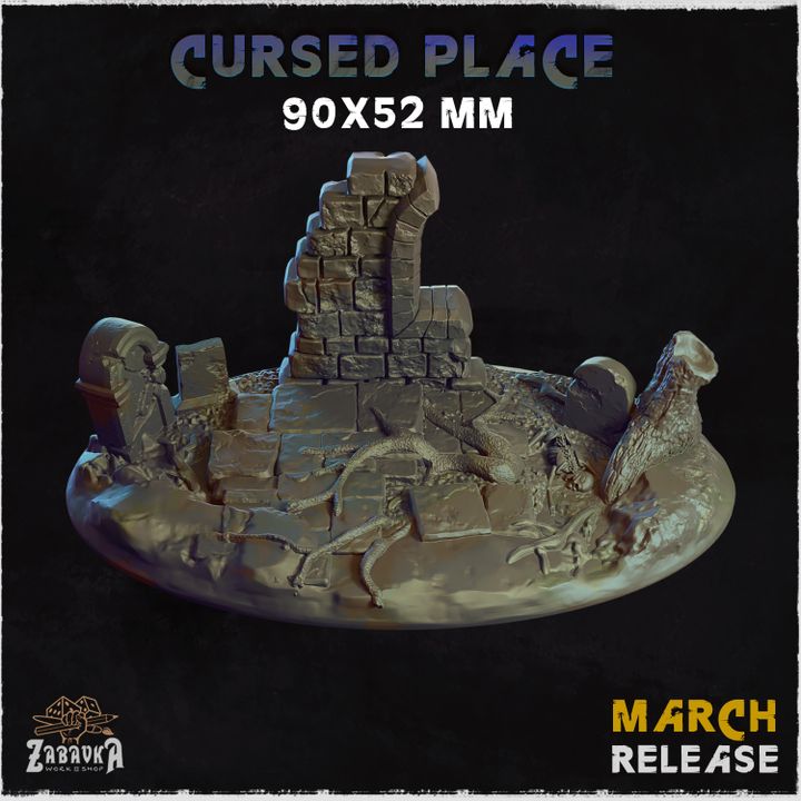 3D Printable Cursed Place - Bases & Toppers (Big Set++) by Zabavka Workshop