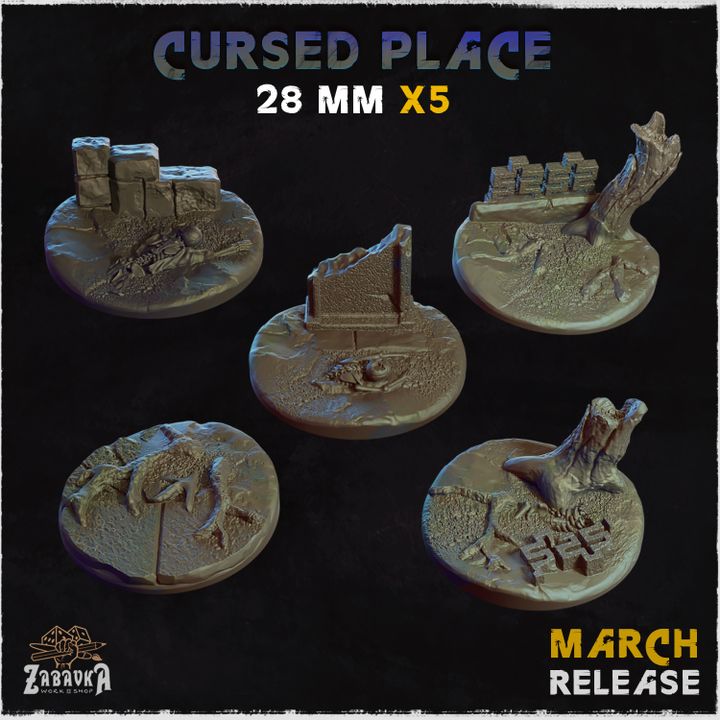 3D Printable Cursed Place - Bases & Toppers (Big Set++) by Zabavka Workshop