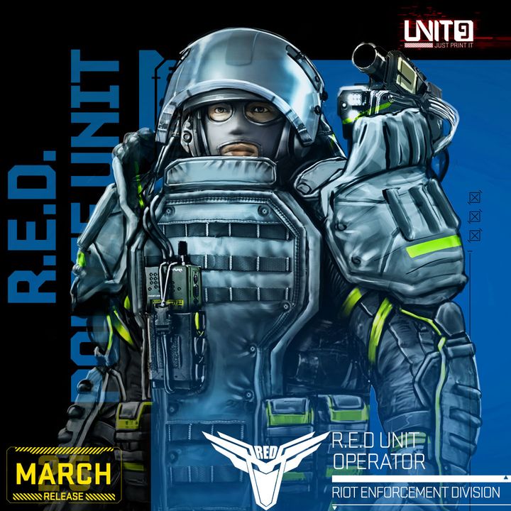 3D Printable Cyberpunk models BUNDLE - RIOT Enforcement Division ...