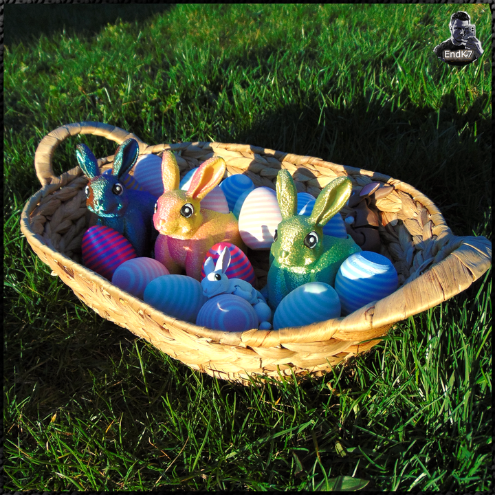 3D Printable Basic + Big Easter Egg containers by EndK7