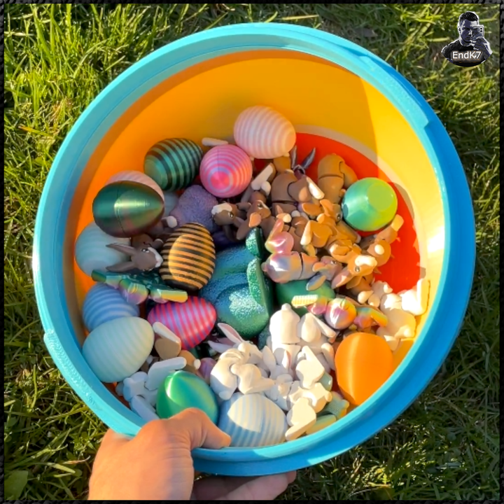 3D Printable Basic + Big Easter Egg containers by EndK7