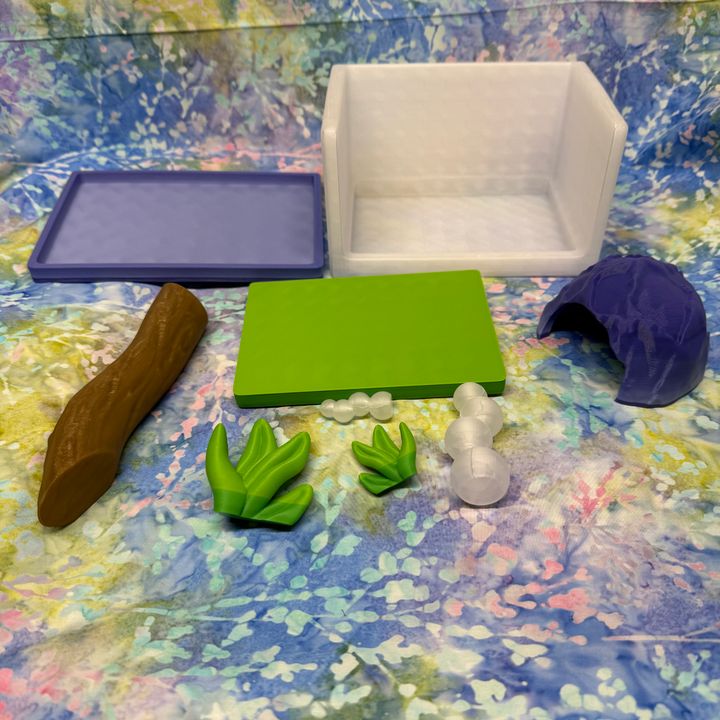 3D Printable Aquarium Critter Display Set by Rebel Alicorn Designs