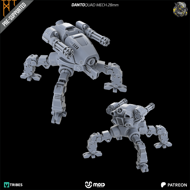 3D Printable Danto Quad Mech – 28mm Scale by Moid