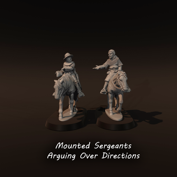 3D Printable Mounted Sergeants Arguing Over Directions by Medbury ...