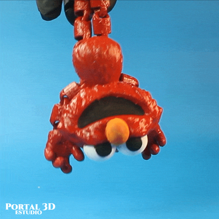 3D Printable Smiling Elmo PRINT-IN-PLACE WITHOUT SUPPORT by Portal-3D ...