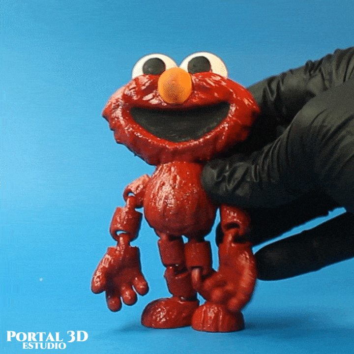 3D Printable Smiling Elmo PRINT-IN-PLACE WITHOUT SUPPORT by Portal-3D ...