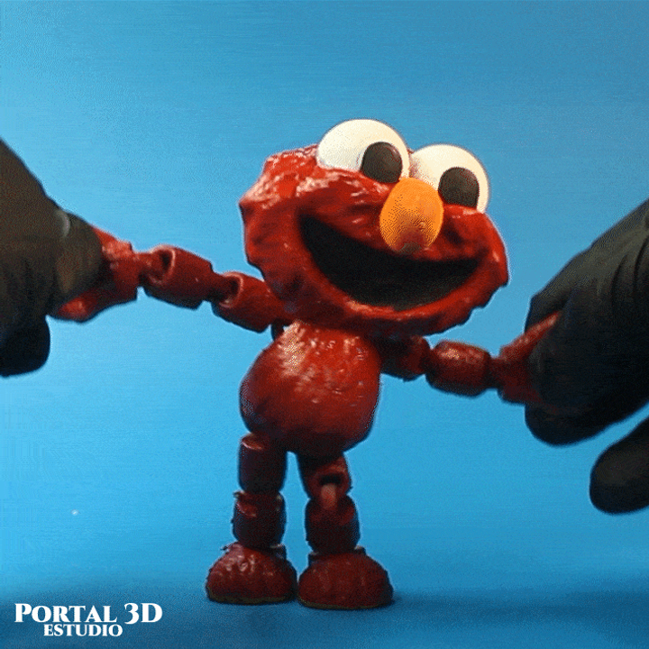 3D Printable Smiling Elmo PRINT-IN-PLACE WITHOUT SUPPORT by Portal-3D ...