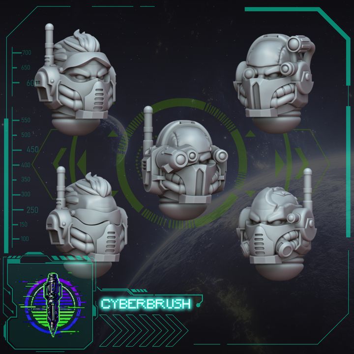3D Printable Rapt'Ops Head set 3 by Cyberbrush