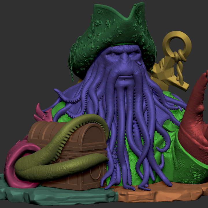 3D Printable Octoman Bust by Nguyên Trần