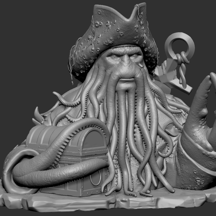 3D Printable Octoman Bust by Nguyên Trần