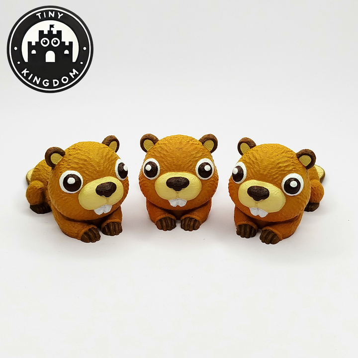 3D Printable Flexi Tiny Beaver, Articulated fidget figure, keychain ...