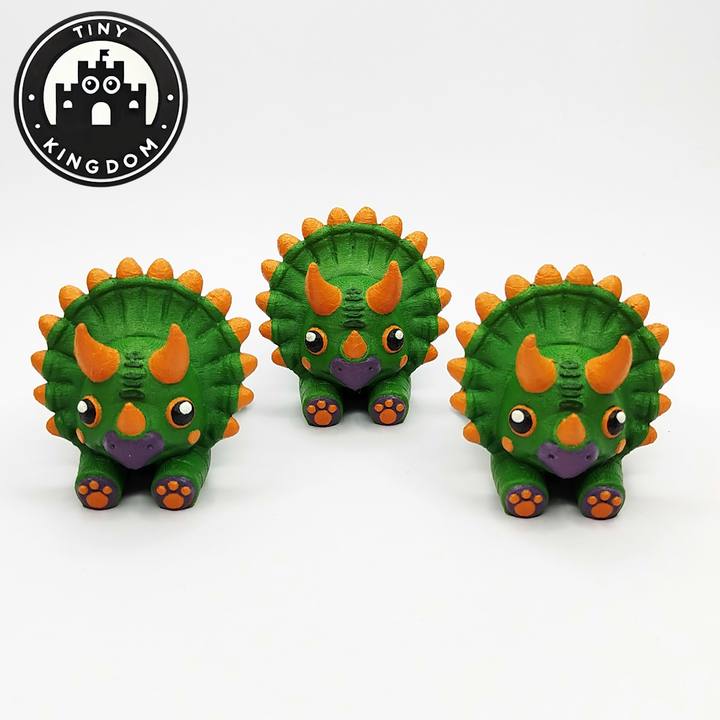 3D Printable Flexi Tiny Triceratops, Articulated fidget figure ...