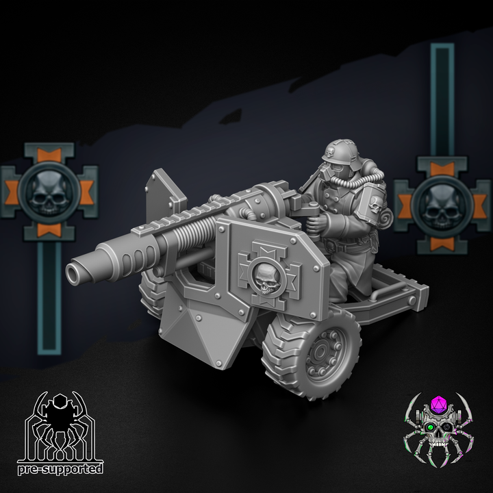 3D Printable Korps Of Ashes - Fire Support Team by EightLegsMiniatures