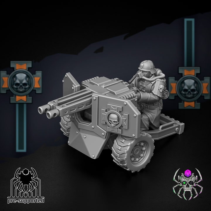 3D Printable Korps Of Ashes - Fire Support Team by EightLegsMiniatures