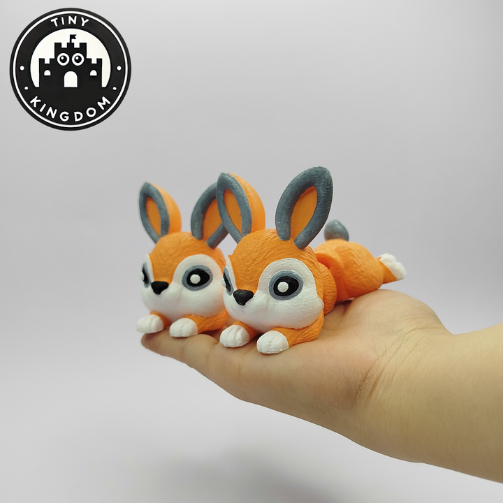3D Printable Flexi Tiny Rabbit, Articulated fidget figure, keychain ...