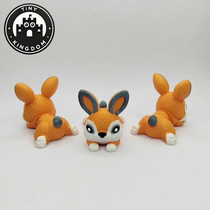 3D Printable Flexi Tiny Rabbit, Articulated fidget figure, keychain ...