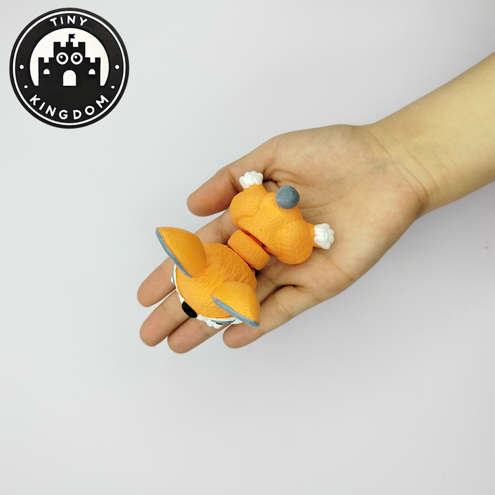 3D Printable Flexi Tiny Rabbit, Articulated fidget figure, keychain ...