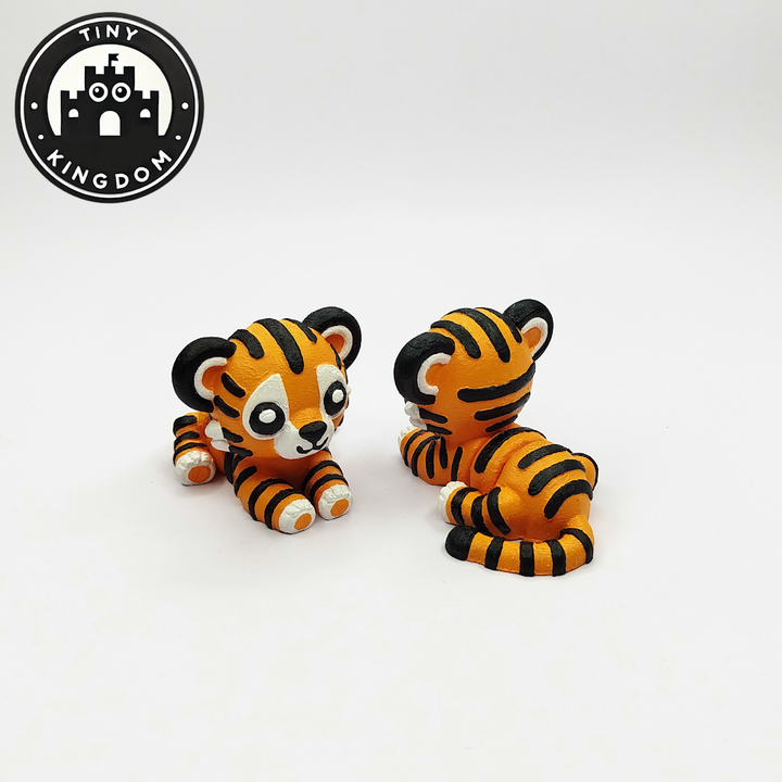 3D Printable Flexi Tiny Tiger, Articulated fidget figure, keychain ...