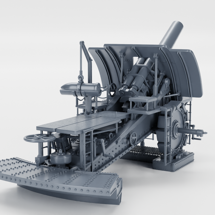 3D Printable 42cm Big Bertha (Germany, WW2) by Wargame3d