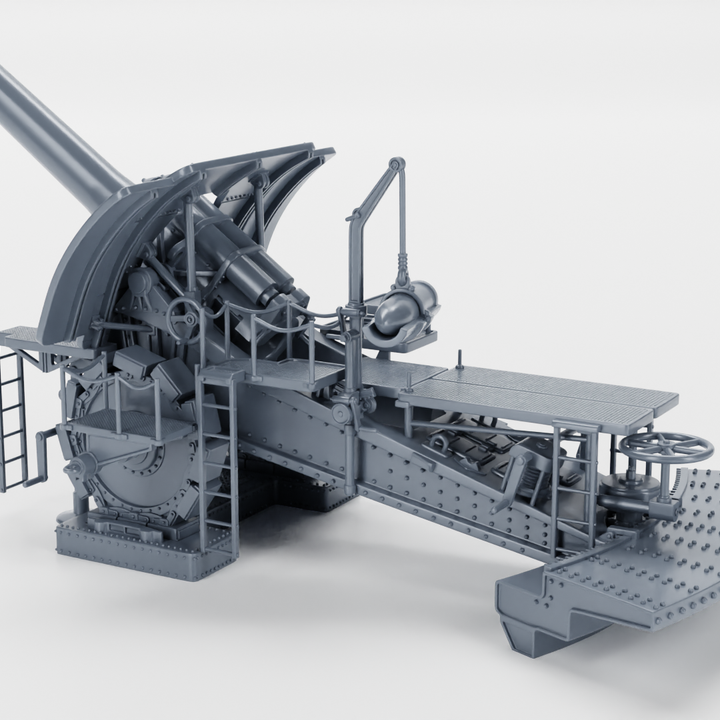 3D Printable 42cm Big Bertha (Germany, WW2) by Wargame3d