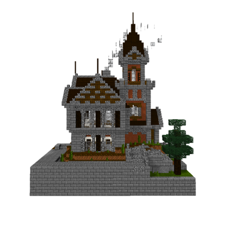 3D Printable Stone Manor – 3D Printable Gothic Mansion Model by Ahmed