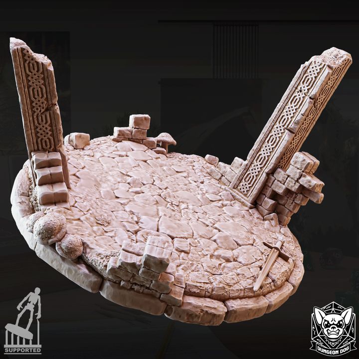 3D Printable Ruin Base Terrain by Dungeon Dog