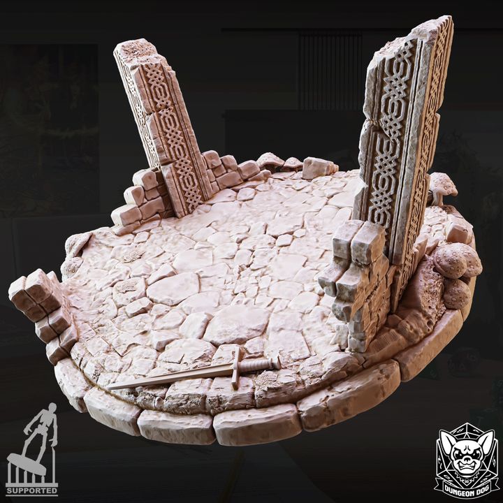 3D Printable Ruin Base Terrain by Dungeon Dog