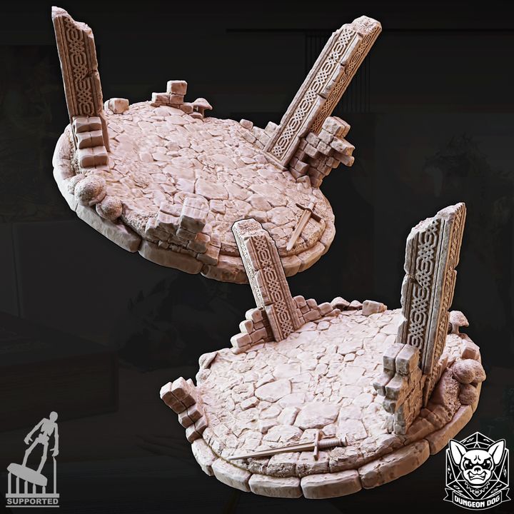 3D Printable Ruin Base Terrain by Dungeon Dog