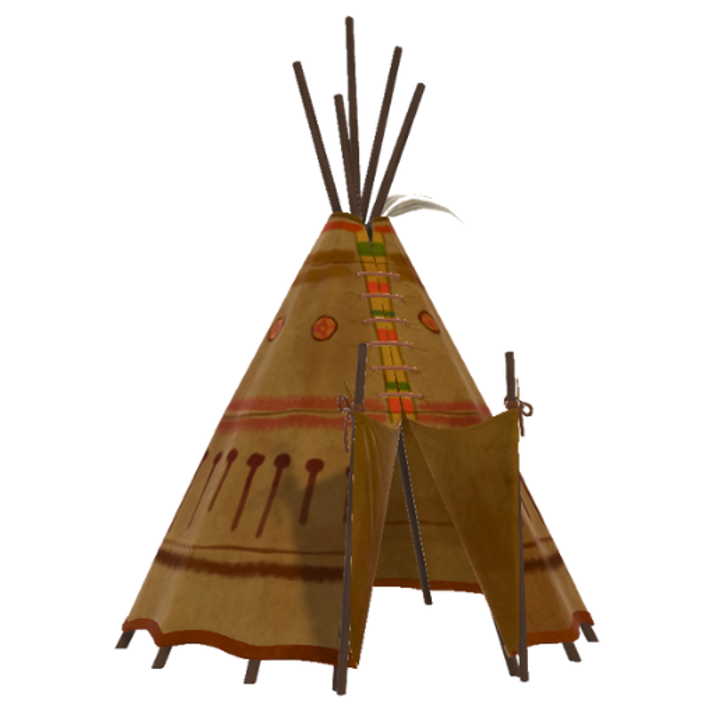 3D Printable Teepee – 3D Printable Native American Tent Model by Ahmed