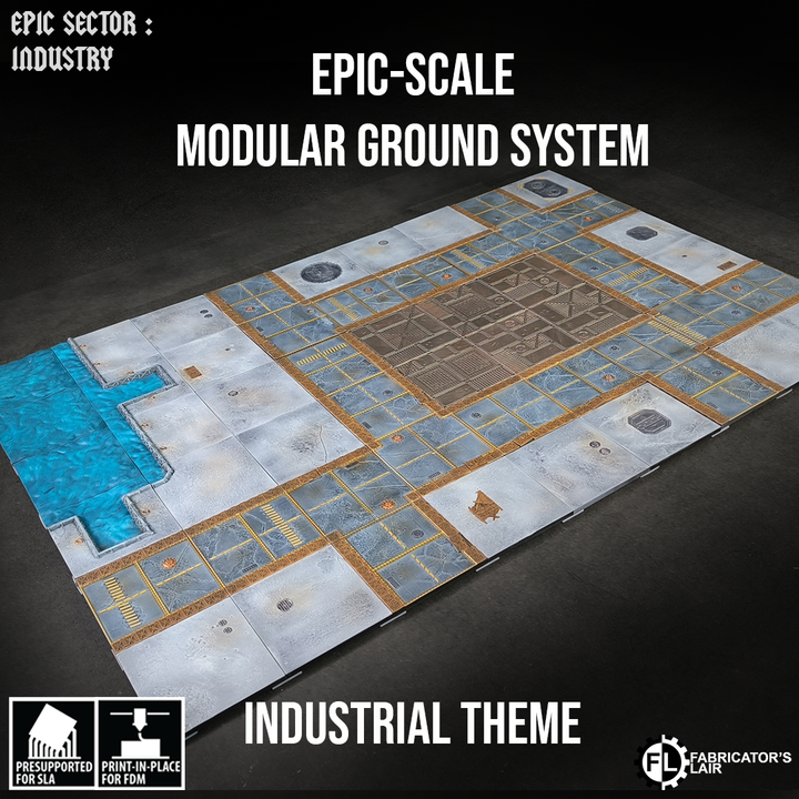 3D Printable Epic-scale Modular Ground System - Grimdark Industrial by ...