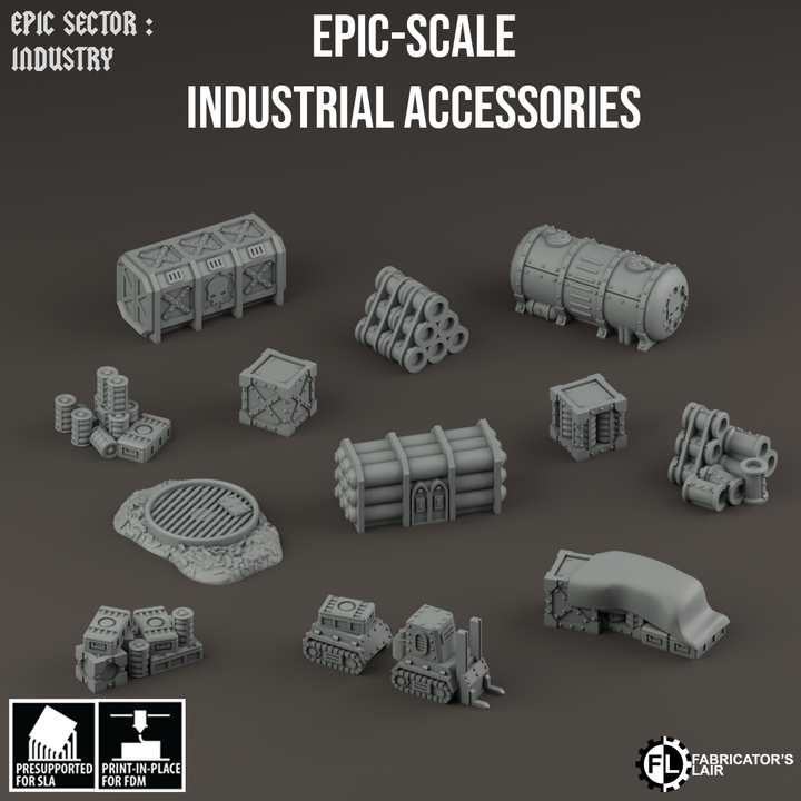 3D Printable Epic-scale Scatter terrain - Industrial style by ...