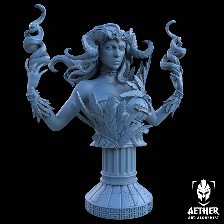 3D Printable Ignara Flareborn Bust by Aether and Alchemist