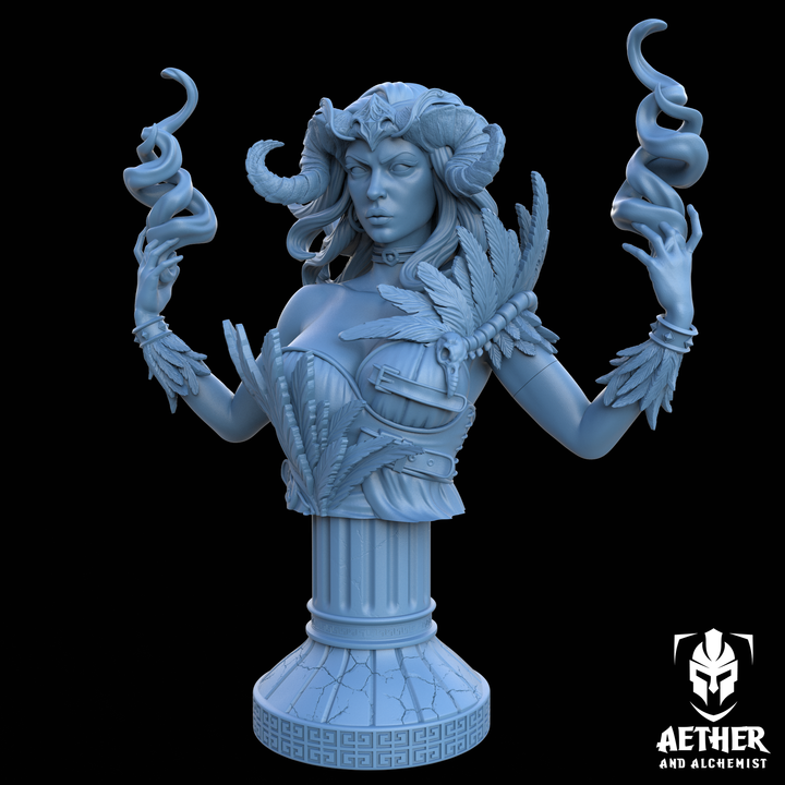 3D Printable Ignara Flareborn Bust by Aether and Alchemist