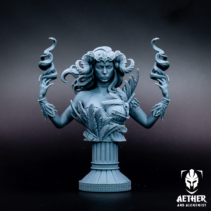 3D Printable Ignara Flareborn Bust by Aether and Alchemist