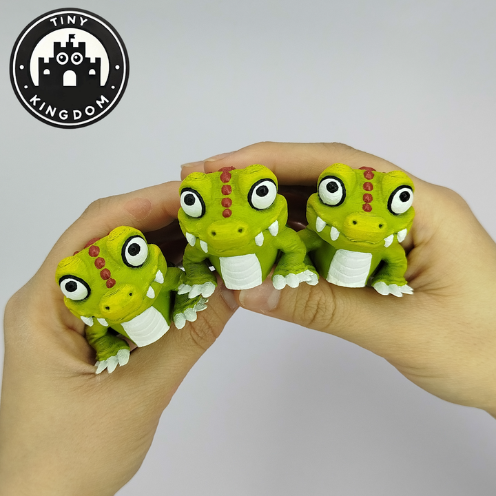 3D Printable Flexi Tiny Crocodile, Articulated fidget figure, keychain ...