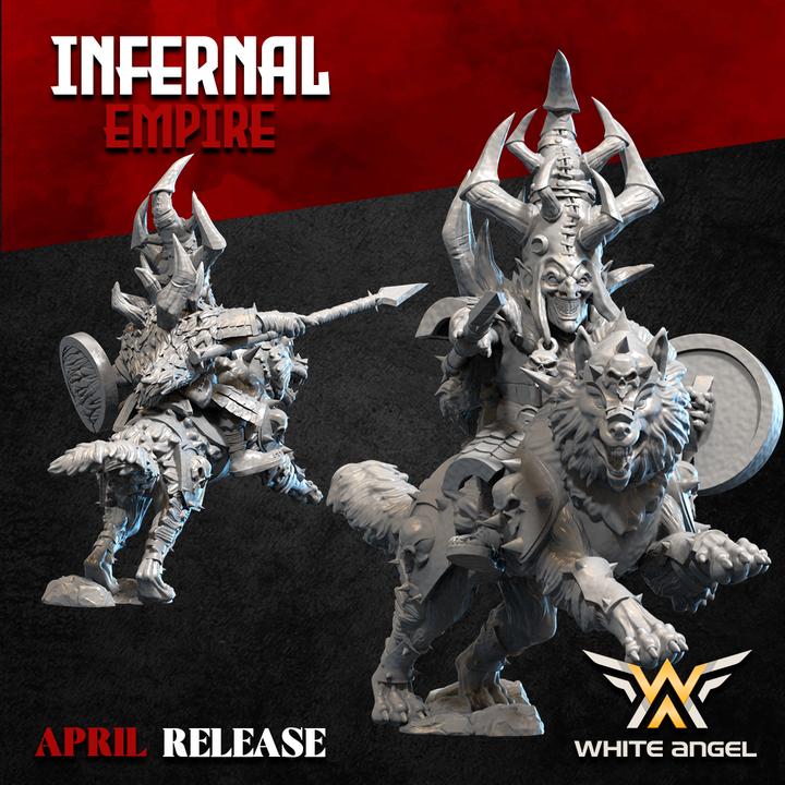 3D Printable INFERNAL GOBLIN COMMANDER WOLF - INFERNAL EMPIRE (APRIL ...