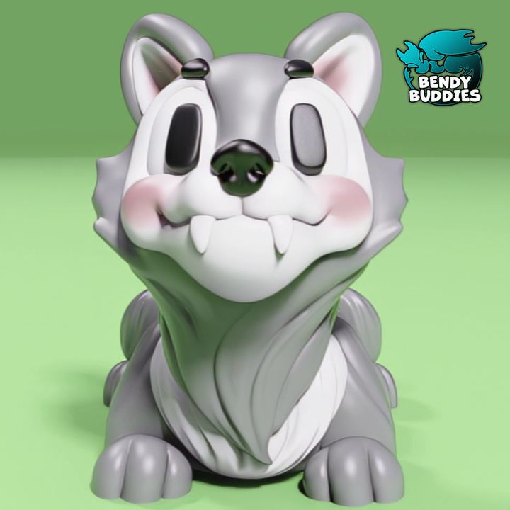 3D Printable Howl Cute Wolf / Hound Beast Articulated / Print-in-Place ...