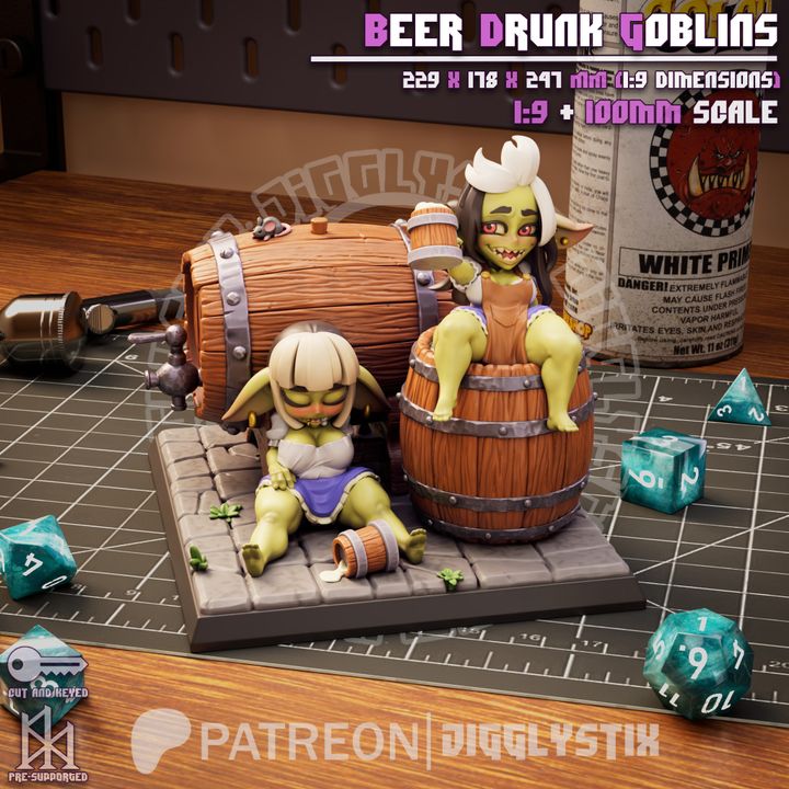 3D Printable Beer Drunk Goblins by Jigglystix