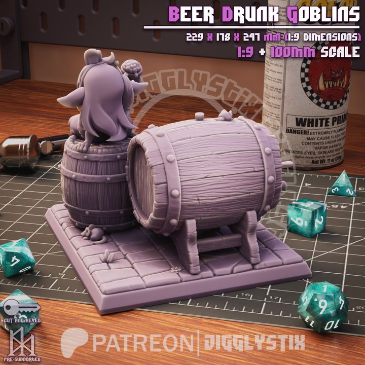 3D Printable Beer Drunk Goblins by Jigglystix