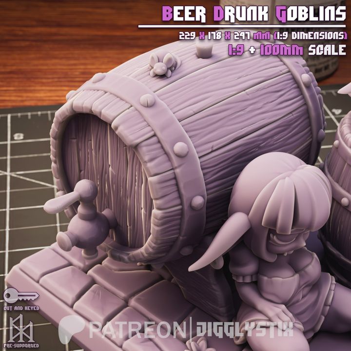 3D Printable Beer Drunk Goblins by Jigglystix