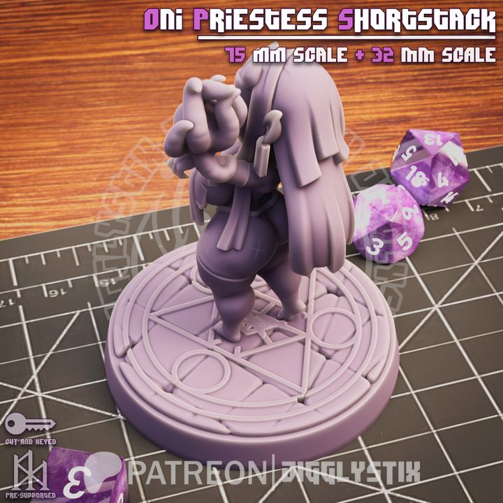 3D Printable Oni Priestess Shortstack by Jigglystix