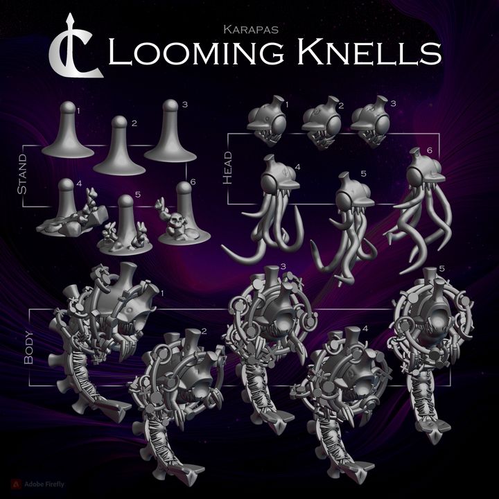 3D Printable Looming Knells - Presupported by Weeping Stars