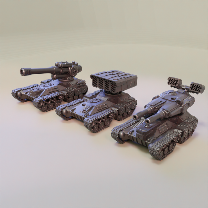 3D Printable 8mm Heavy Vehicle Set by ddd_martin_miniatures