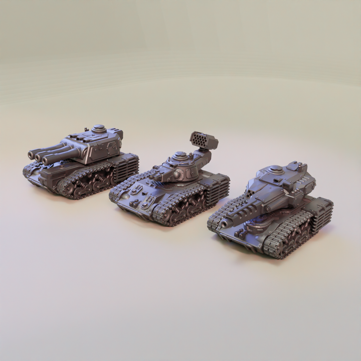 3D Printable 8mm Heavy Vehicle Set by ddd_martin_miniatures