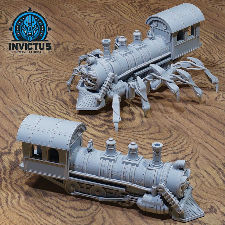 3D Printable Nightmare Train Mimic / Horror Steam Locomotive ...