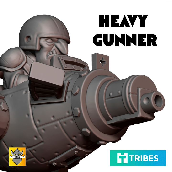 3D Printable Goblin Heavy gunner by BADTUSK GAME
