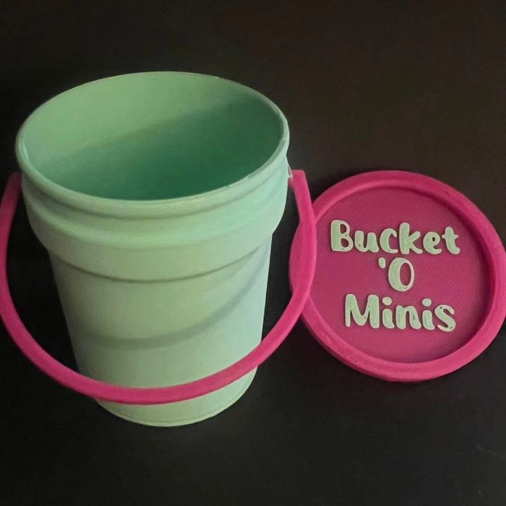 3D Printable Mini Flexi Stash Buckets by Jambaby Designs