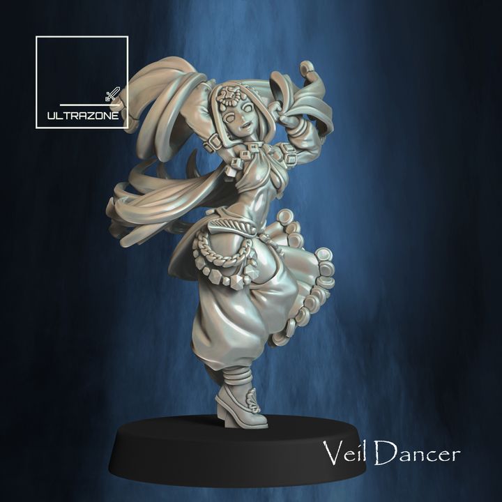 3D Printable Veil Dancer "Shahira" by Amida