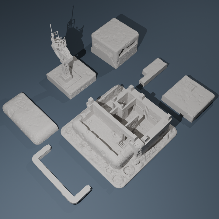 3D Printable Bunker by HexBrick